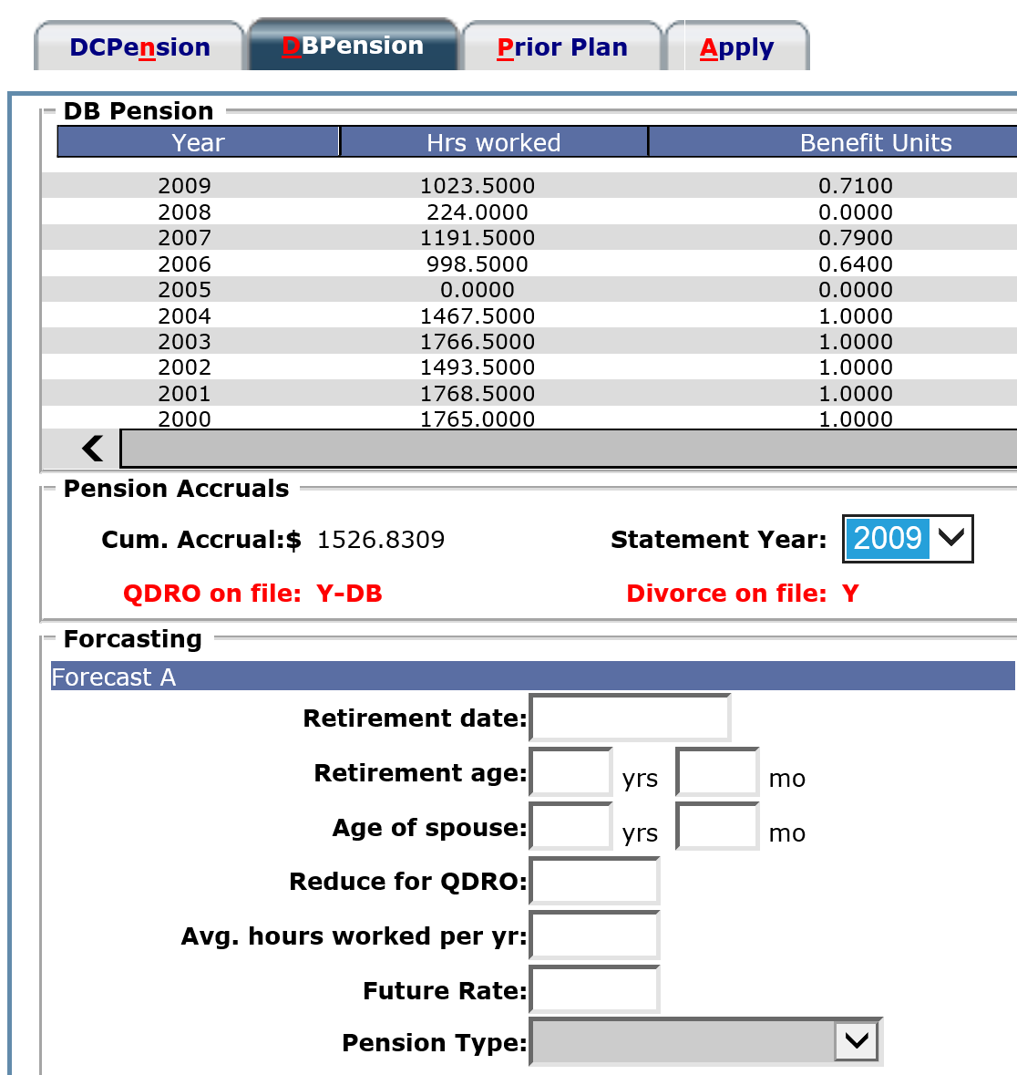 SIMPAL Pension administration